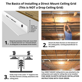 CeilingConnex Black Ceiling Kit - Heavy Duty, Direct-Mount - Drop ...